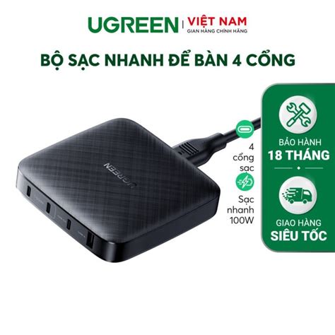 Bộ Sạc Nhanh 100w để Bàn Ugreen Cd226 Chuẩn Sạc Nhanh Pd Qc 3 0 Sạc