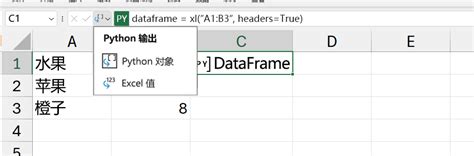 Excel 中的 Python Dataframe Microsoft 支持