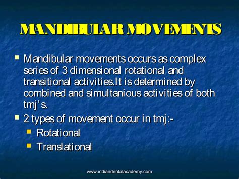 Mandibular Movements Prosthodontic Courses Ppt