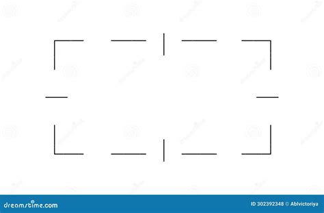 Graphic Design Of Target Aim Point Of View For Digital Screen Viewfinder Scales Of Binocular