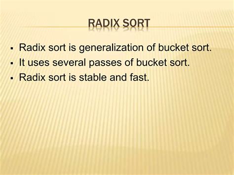 Radix Sort Presentation Pptx Computer Software And Applications Computing