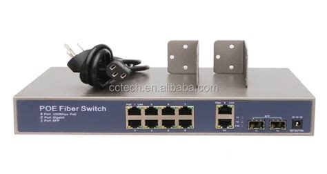 Oem Cctv Poe Switch 12 Port Ethernet Switch With 8 Poe 2 1000m Sfp 2