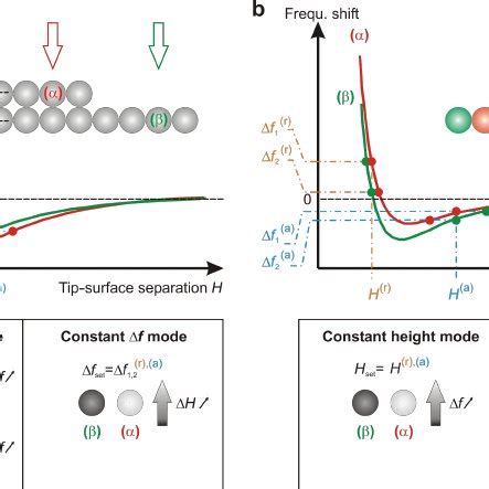 Illustration of constant height and constant Δ f imaging modes in Download Scientific Diagram