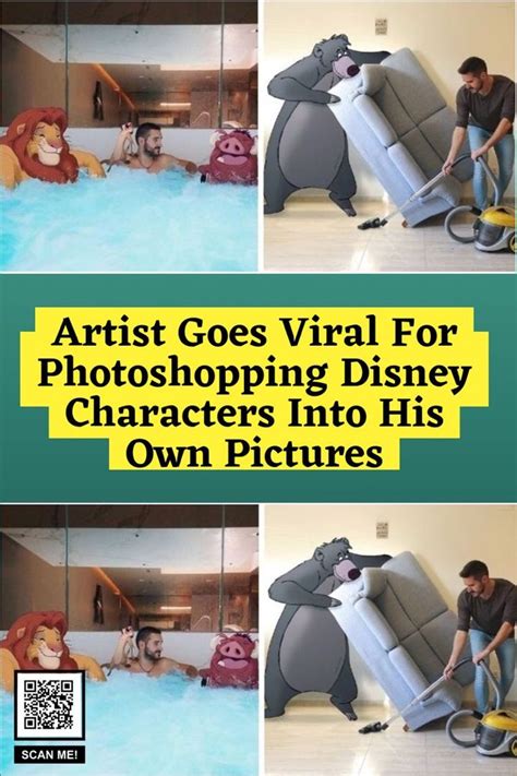 Artist goes viral for photoshopping disney characters into his own pictures – Artofit