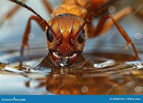 A Detailed View Of A Bug Floating On The Surface Of Water Showcasing
