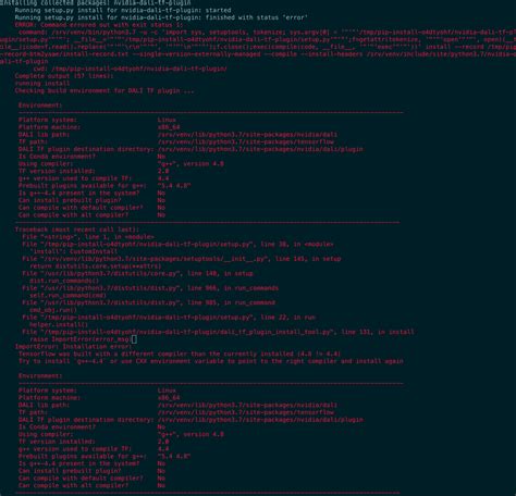 Installation Error With TF Plugin And G Issue NVIDIA DALI GitHub