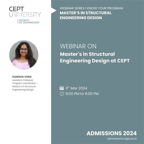 Masters In Structural Engineering Design Event Cept Admissions