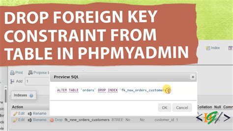 how to drop delete foreign key constraint in mysql database table in