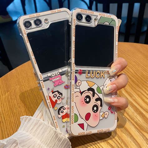 못말리는 짱구 액션가면 일러스트 투명 하드 갤럭시 Z플립5 Z플립4 Z플립3 제트플립5 제트플립4 제트플립3 지플립5 지플립4 지플립3 귀여운 케이스 에이블리
