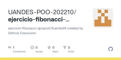 Github Uandes Poo 202210ejercicio Fibonacci Ignaciocifuentesm