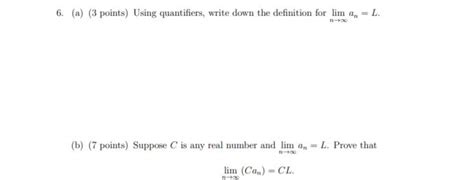 Solved 6 A 3 Points Using Quantifiers Write Down The