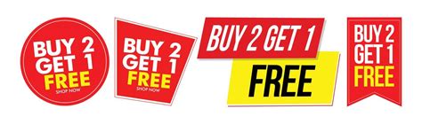 Buy 2 Get 1 Free Tag Design Template 11262720 Vector Art At Vecteezy