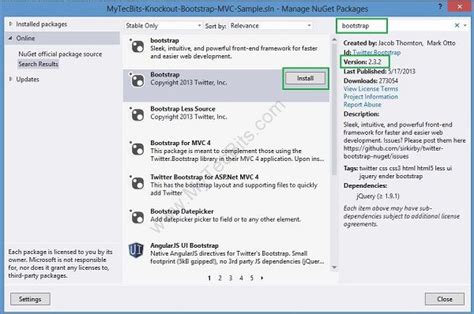 Knockoutjs And Bootstrap With Aspnet Mvc Step By Step Part 1 My