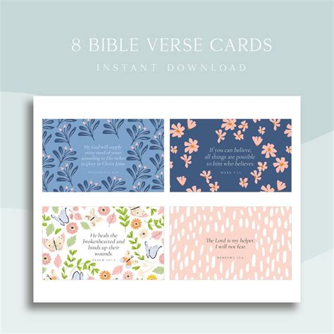 Bible Verse Cards Scripture Cards For Women Bible Verse Memory Verse