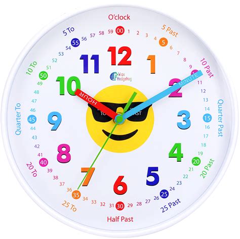 Telling Time Teaching Clock 12 Inch Silent Movement Analog Learning Desertcart India