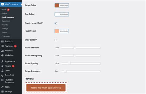 stock message for woocommerce wordpress plugin