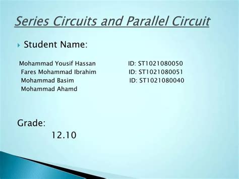 PPT Series Circuits And Parallel Circuit PowerPoint Presentation Free Download ID 6200454