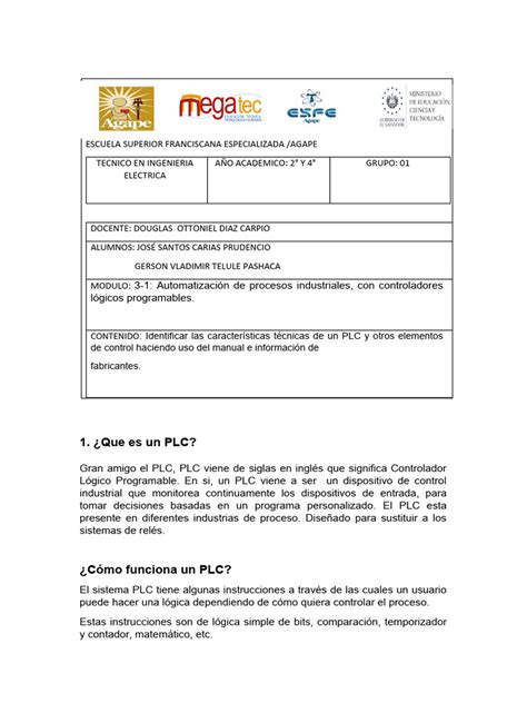 ¿que Es Un Plc Descargar Gratis Pdf Controlador Lógico Programable