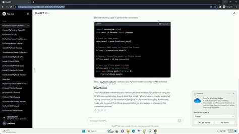 Convert Pytorch Model To Tflite Youtube
