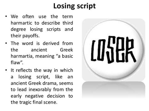 Losing Scripts Life Script Transactional Analysis Ta Is An Integ