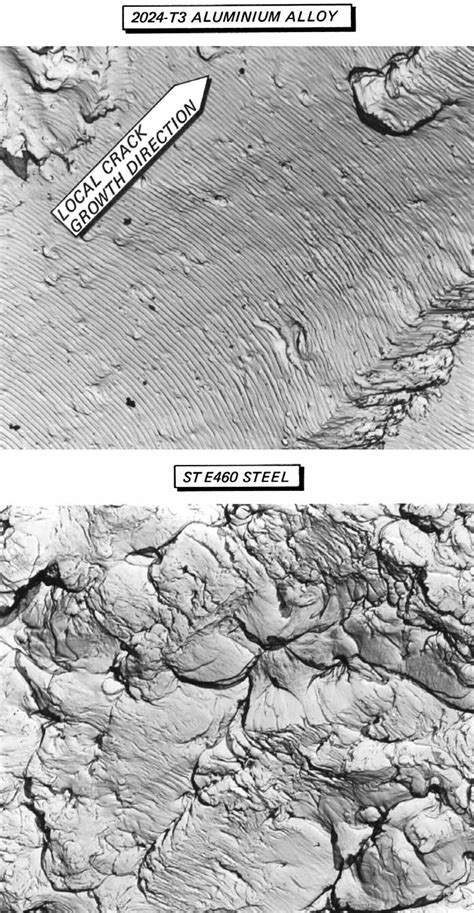 25 Fatigue Striations For An Aluminium Alloy And A Structural Steel
