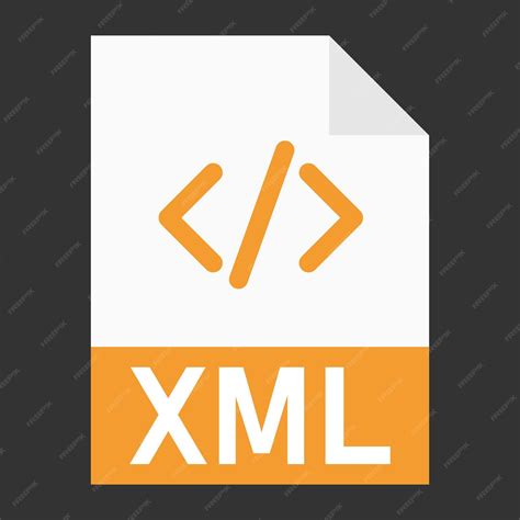 Diseño Plano Moderno De Icono De Archivo Xml Para Web Vector Premium