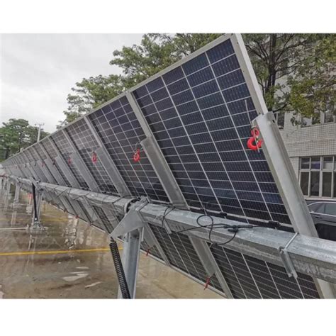 Single Axis Smart Solar Tracking System One Axis Solar Tracker Ground Mount Solar Panel Tracking