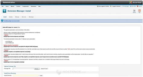 Hostknox Joomla Extensions Installation Tutorial