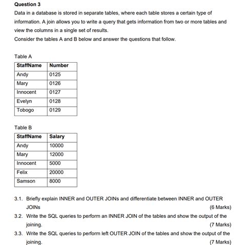 Solved Question Data In A Database Is Stored In Separate Chegg