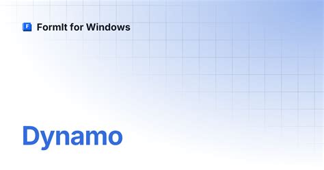Dynamo Formit For Windows