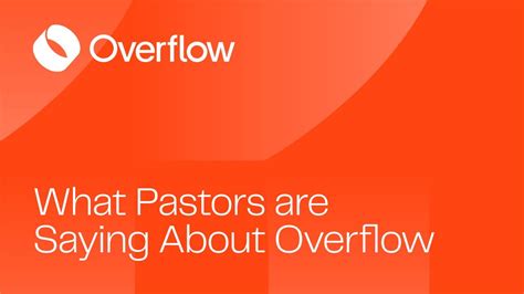 What Pastors Are Saying About Overflow Chris Hodges John Maxwell
