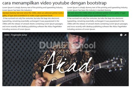 Cara Menampilkan Video Youtube Dengan Bootstrap
