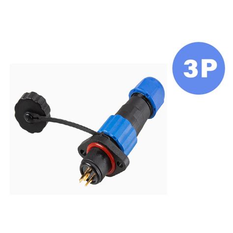 Conector Ip68 Zp13 3p Flanje