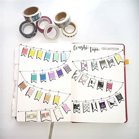 Washi Tapes Bullet Journaling Washi Tape Ideen Bullet Journal Fit