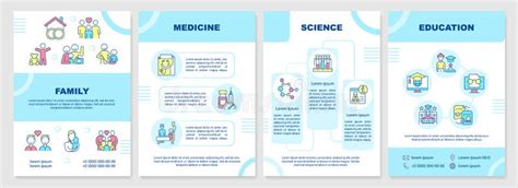 Social Institutions Examples Brochure Template Stock Vector Illustration Of Science Norm