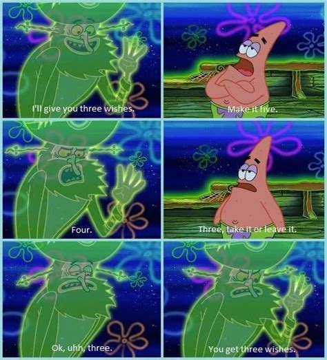 Patrick Is Such An Awesome Negotiator Patrick Quotes Spongebob