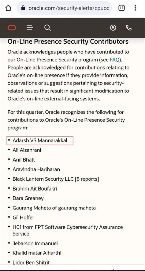 Adarsh Vs On Linkedin Cybersecurity Infosec Halloffame Oracle