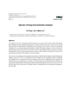 Opinion Mining And Sentiment Analysis Opinion Mining And Sentiment Analysis Pdf PDF PRO