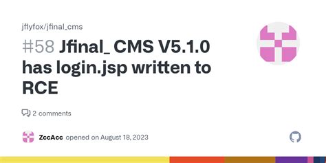 Jfinal Cms V510 Has Loginjsp Written To Rce · Issue 58 · Jflyfox
