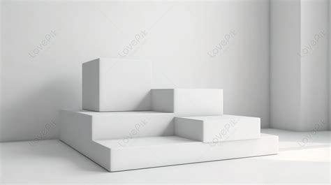 빈 방 세 개의 흰색 큐브의 놀라운 3d 렌더링 놀라 배경 하얀색 배경 방 흰색 배경 이미지 Hd 놀라 하얀색 방