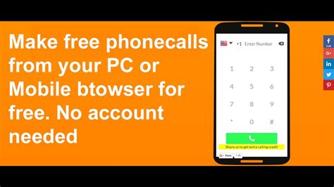 Make Free Calls From Mobile Or PC Browser For Free September YouTube