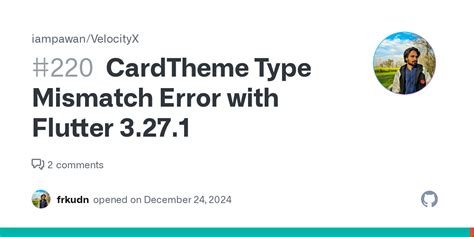 Cardtheme Type Mismatch Error With Flutter 3271 · Issue 220