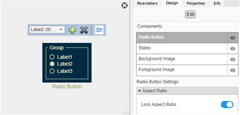 Radio Button Change Parameter Or Variable Value During Simulation Using Radio Button With