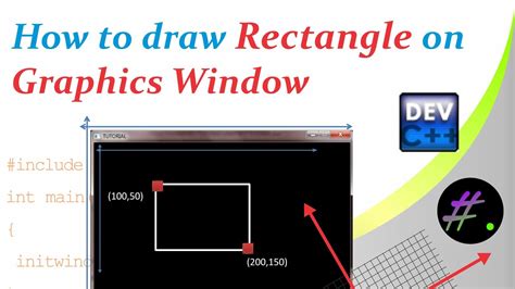 Part 4 How To Draw Rectangle And Square Graphics In C Youtube