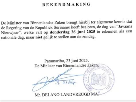 Javaans Nieuwjaar Geen Vrije Dag Suriname Nieuws Centrale
