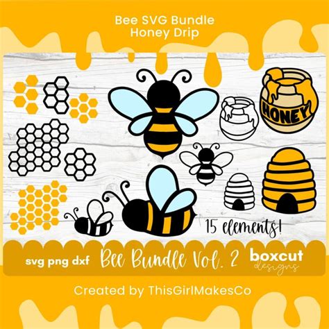 Bee Svg Bundle Honeycomb Svg Masterbundles