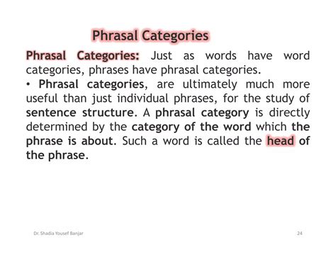 Syntactic Categories By Dr Shadia Yousef Banjarppt Compatibility