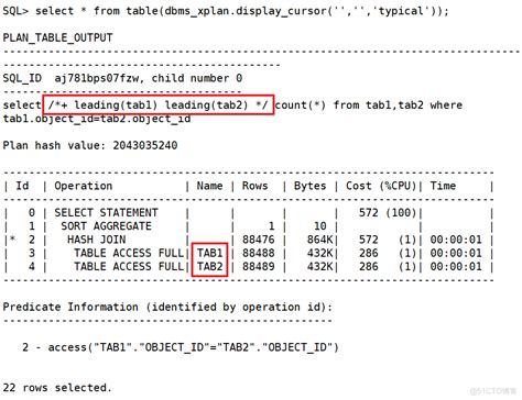 Oracle Hint提示)之leading51cto博客的技术博客51cto博客 Oracle Hint提示)之leading51cto博客的技术博客51cto博客