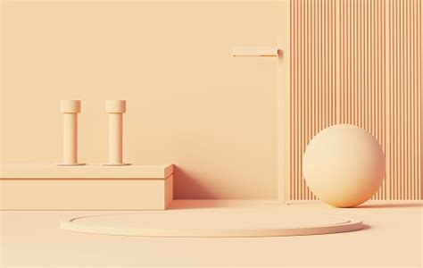 3d 렌더링 추상 디스플레이 연단 플랫폼 제품 프리젠테이션 및 광고 깔끔한 디자인의 미니멀한 장면 배경 모형을 위한 빈 받침대 화장품을 위한 파스텔 색상의 빈 무대 0명에