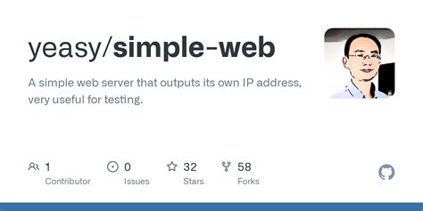 github yeasy simple web a simple web server that outputs its own ip